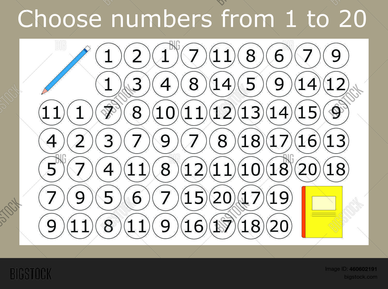 Connect Numbers 1 20 Vector & Photo (Free Trial) | Bigstock