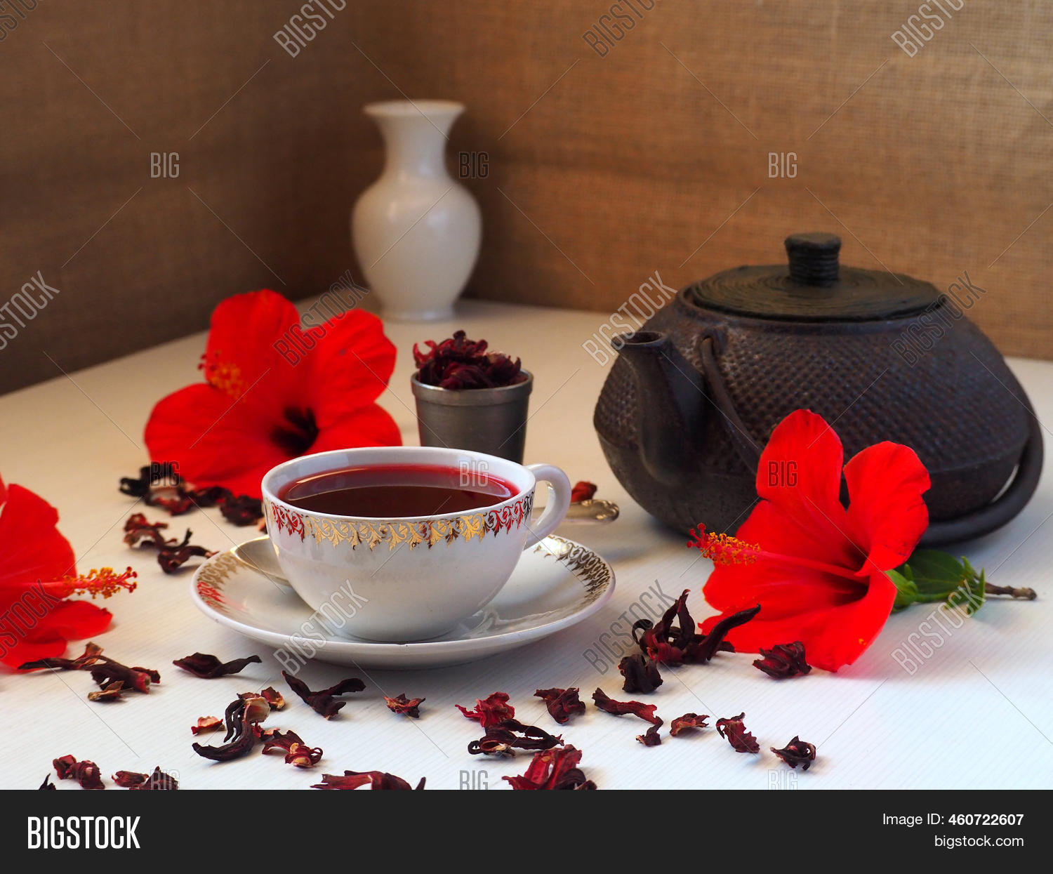 Red Hibiscus Tea White Image & Photo (Free Trial) | Bigstock