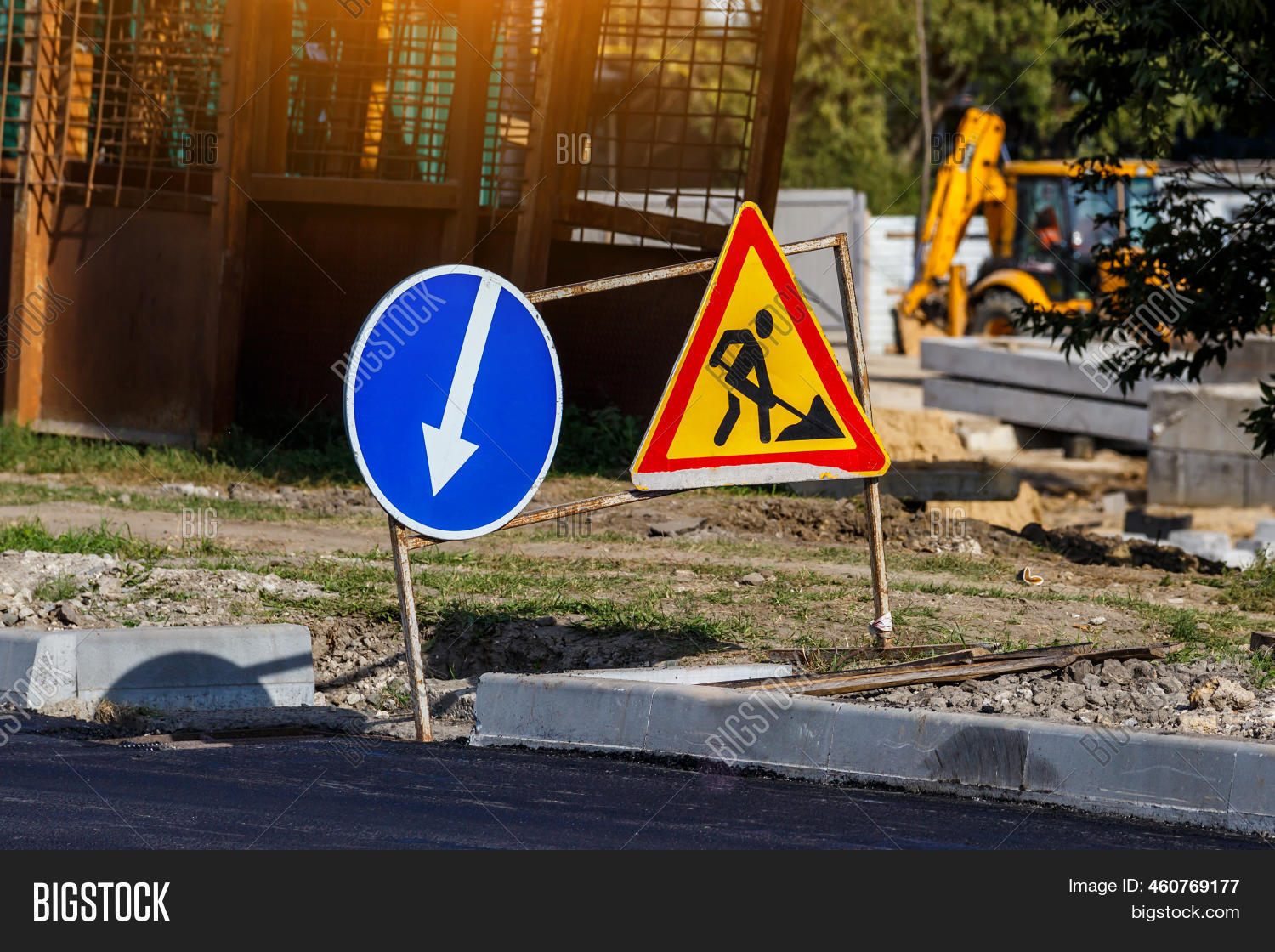 Road Signs!road Works Image & Photo (Free Trial) | Bigstock