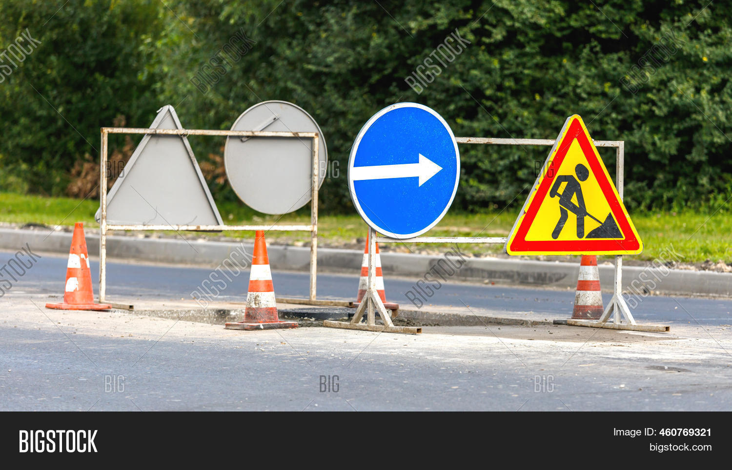 Road Signs!road Works Image & Photo (Free Trial) | Bigstock