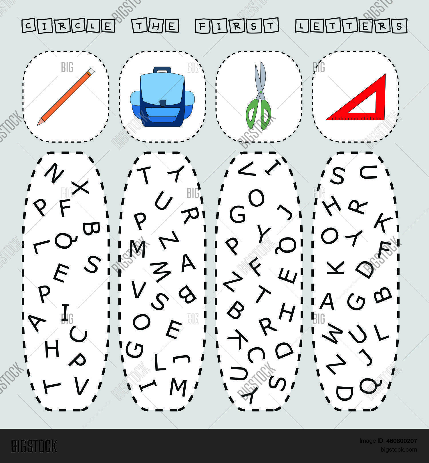 Find First Letter Vector & Photo (Free Trial) | Bigstock