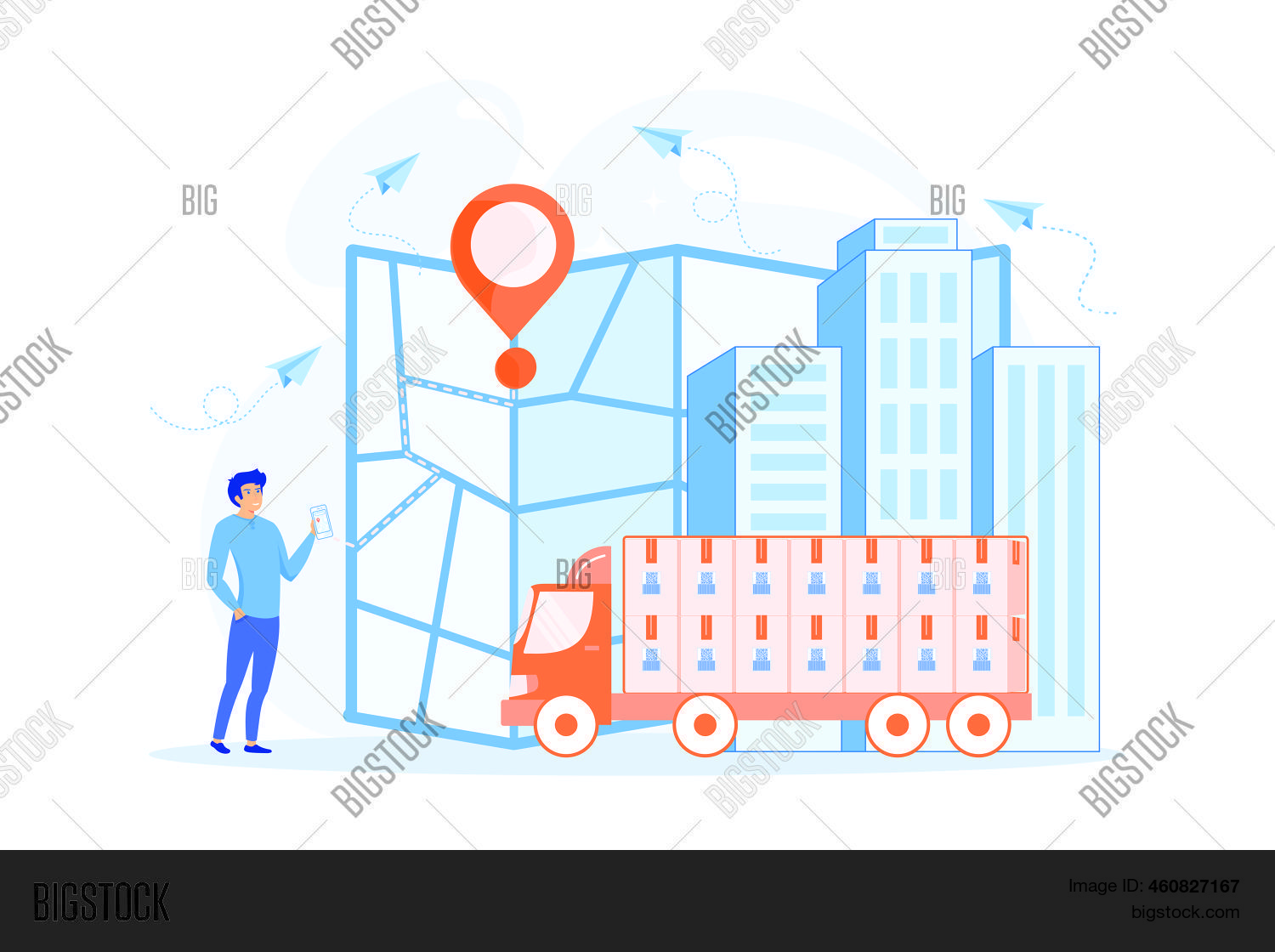 Gps Tracker On Postal Vector & Photo (Free Trial) | Bigstock