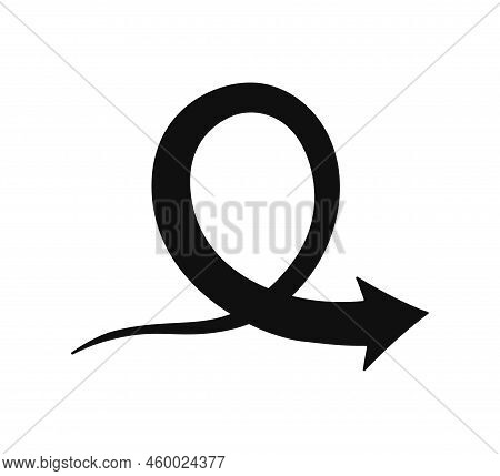 Hand Drawn Loop Arrow Vector & Photo (Free Trial) | Bigstock