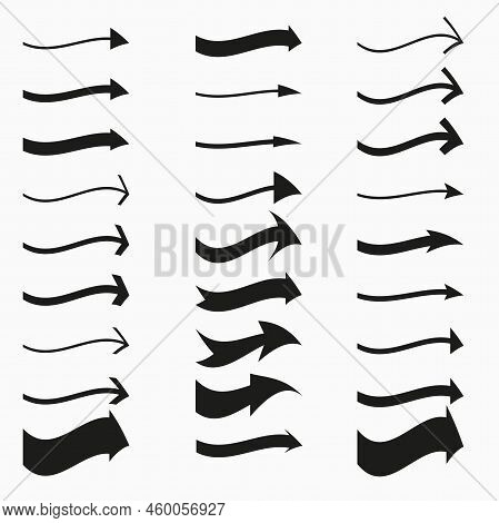 Arrows Big Black Set Vector & Photo (Free Trial) | Bigstock