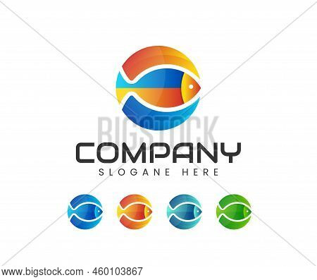 Circle Fish Logo Vector & Photo (Free Trial) | Bigstock