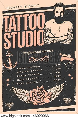 Vintage Tattoo Studio Vector & Photo (Free Trial) | Bigstock