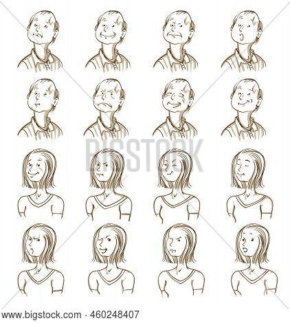 Facial Expressions Vector & Photo (Free Trial) | Bigstock