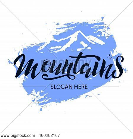 Mountains. Slogan Vector & Photo (Free Trial) | Bigstock