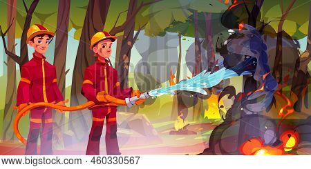 Cartoon Firemen Vector & Photo (Free Trial) | Bigstock