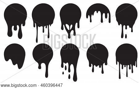 Paint Drip Circle Vector & Photo (Free Trial) | Bigstock