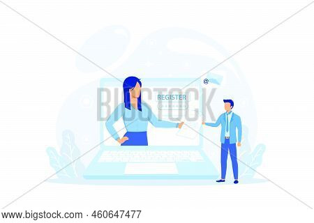 Online Registration Vector & Photo (Free Trial) | Bigstock