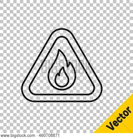 Black Line Fire Flame Vector & Photo (Free Trial) | Bigstock