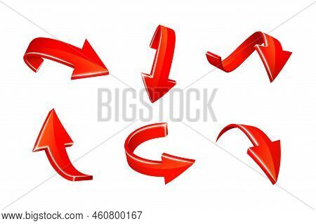Set Red Arrow Vector & Photo (Free Trial) | Bigstock