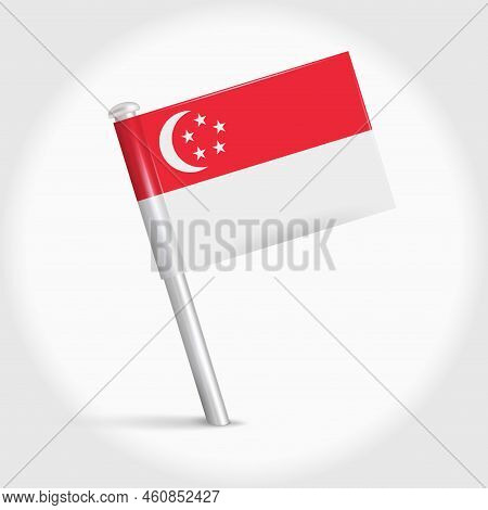 Singapore Map Pin Vector & Photo (Free Trial) | Bigstock