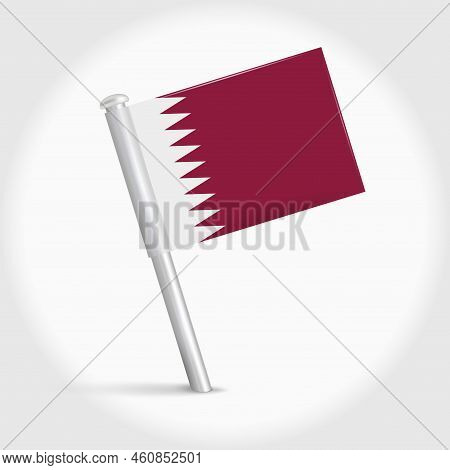 Vector y foto Qatar Map Pin Flag (prueba gratis) | Bigstock