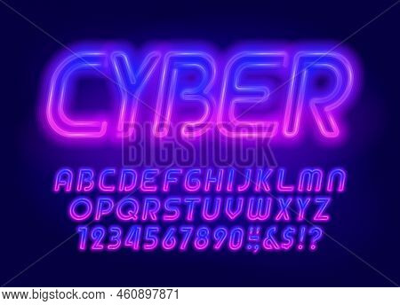 Cyber Alphabet Font. Vector & Photo (Free Trial) | Bigstock
