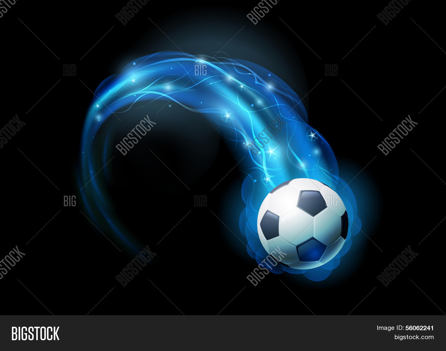 Soccer Ball Blue Vector & Photo (Free Trial) | Bigstock