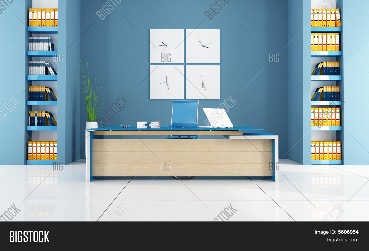 Blue Modern Office Image & Photo (Free Trial) | Bigstock