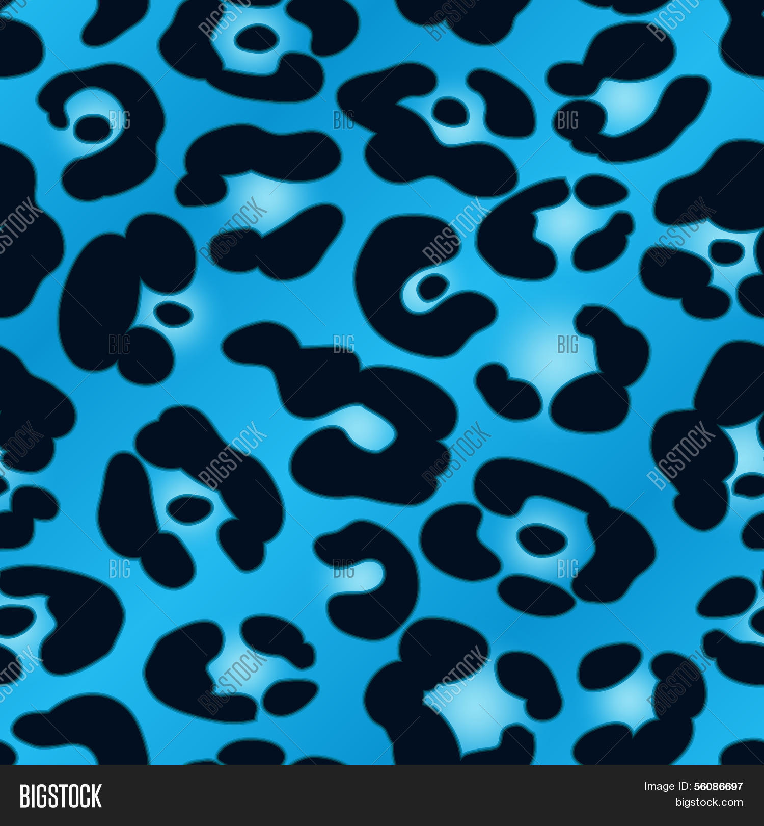 Blue Jaguar Print Vector & Photo (Free Trial) | Bigstock