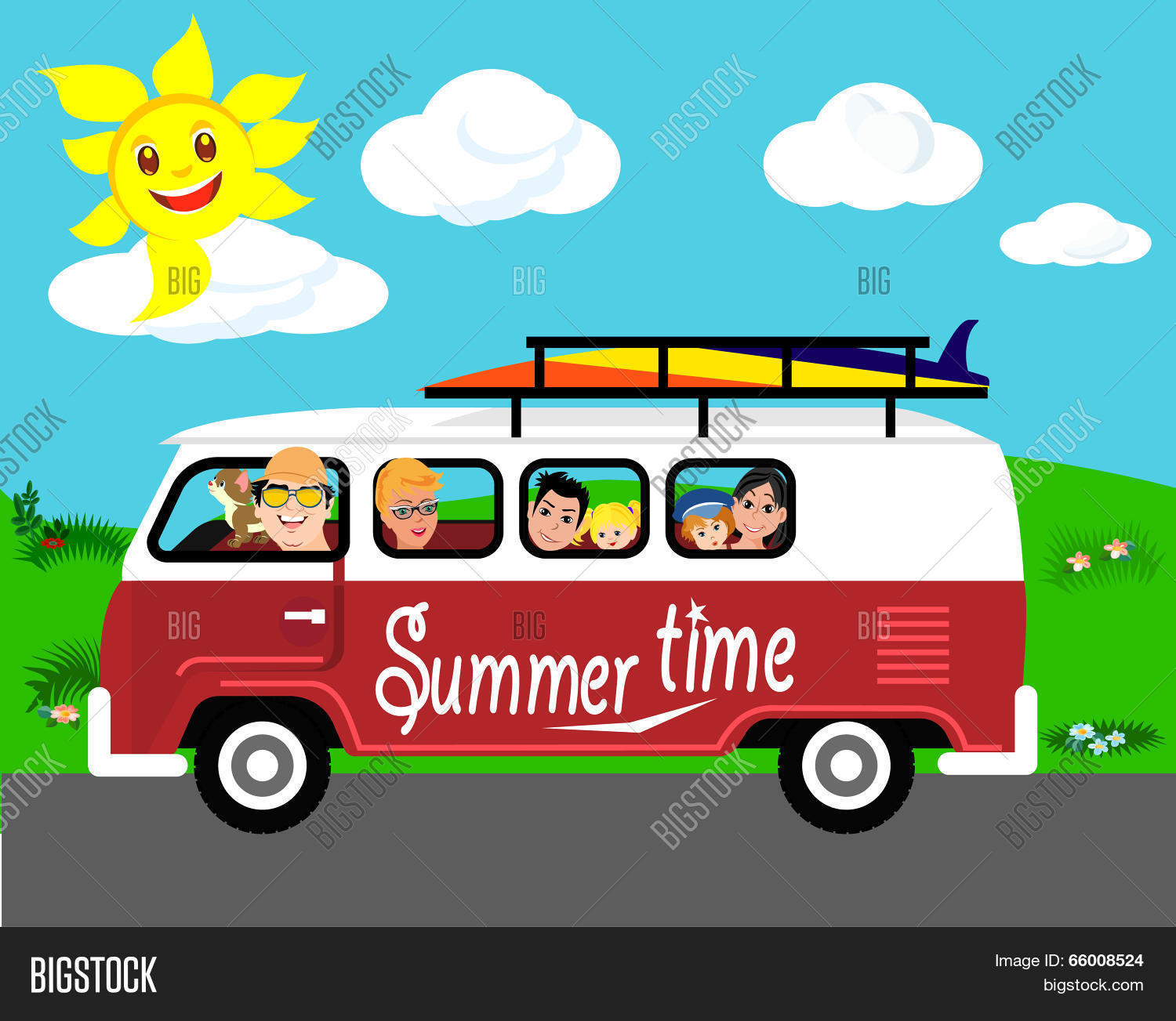 Summer Vacation Trip Vector & Photo (Free Trial) | Bigstock