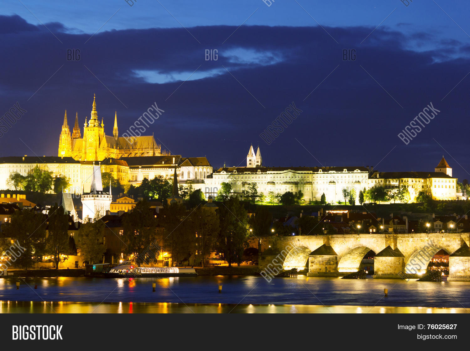 Prague Night Cityscape Image & Photo (Free Trial) | Bigstock