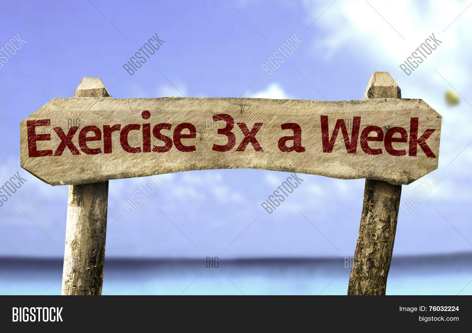 Exercise 3x Week Sign Image & Photo (Free Trial) | Bigstock