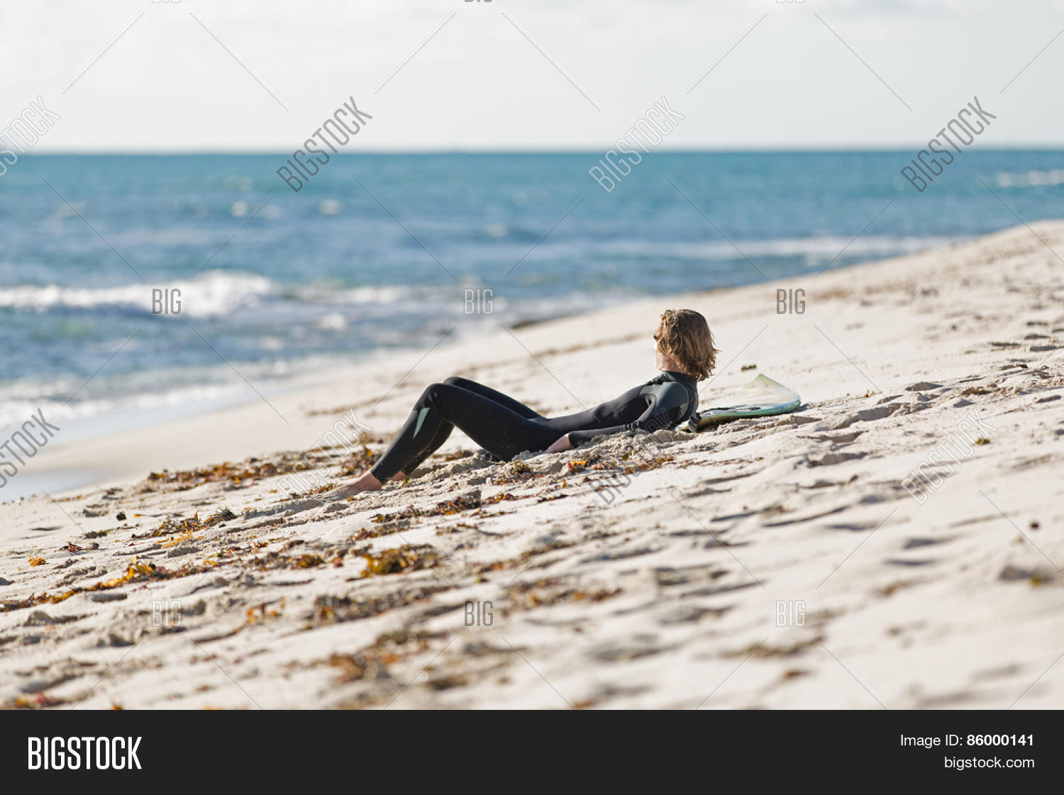 Surfer Relaxing Lying Image & Photo (Free Trial) | Bigstock