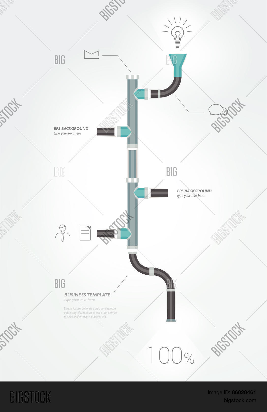 Pipe Timeline 벡터 및 사진(무료 체험) | Bigstock