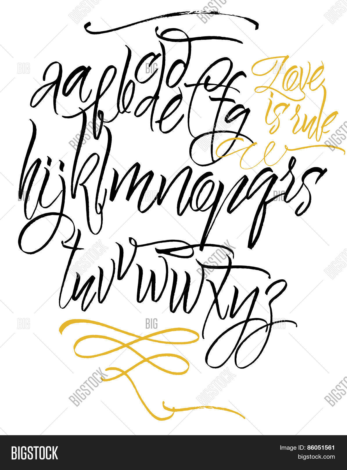 Vector Alphabet. Hand Vector & Photo (Free Trial) | Bigstock