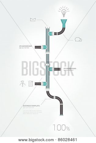 Pipe Timeline 벡터 및 사진(무료 체험) | Bigstock
