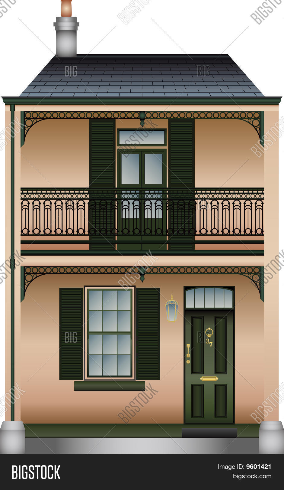 Terrace House Vector & Photo (Free Trial) | Bigstock