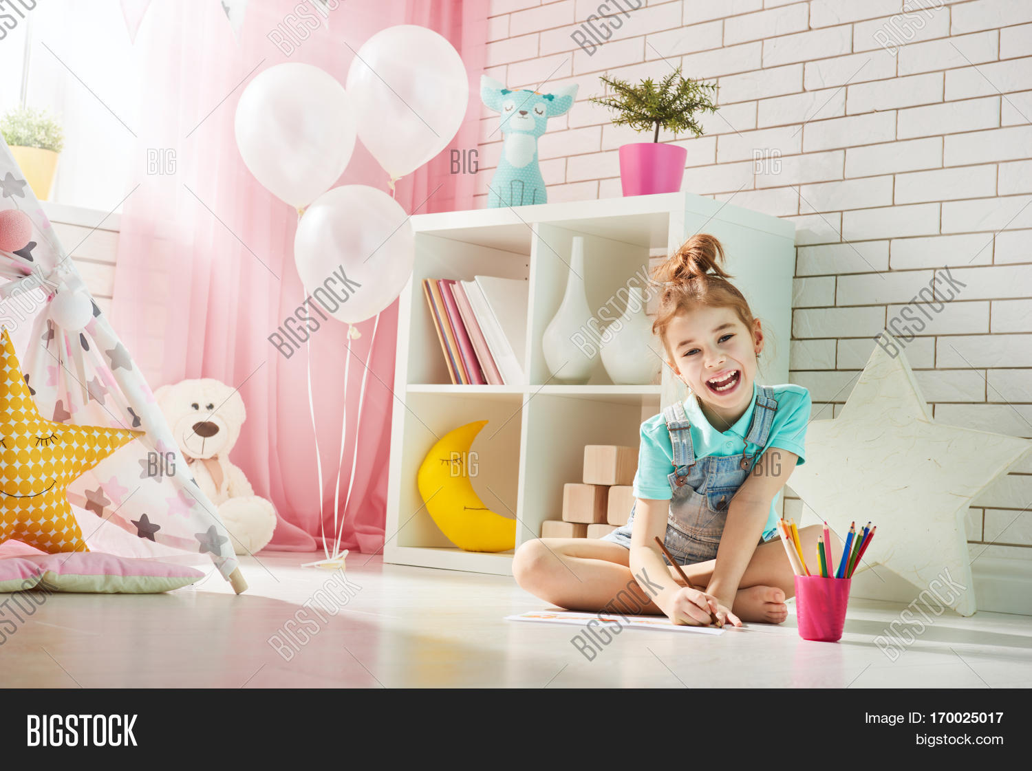 Happy Child Plays. Image & Photo (Free Trial) | Bigstock