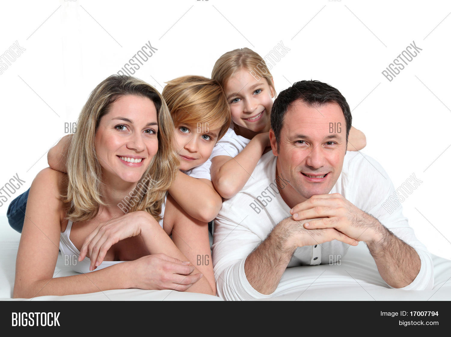 Happy Family Laying On Image & Photo (Free Trial) | Bigstock