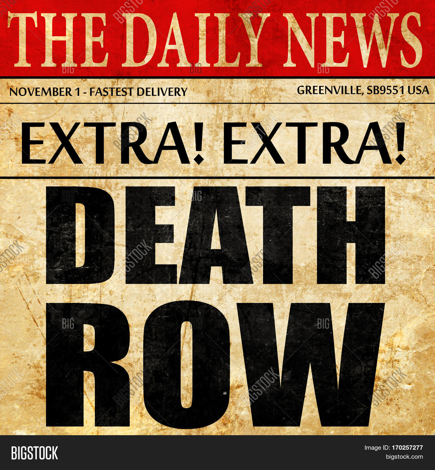 Death Row, Newspaper Image & Photo (Free Trial) | Bigstock