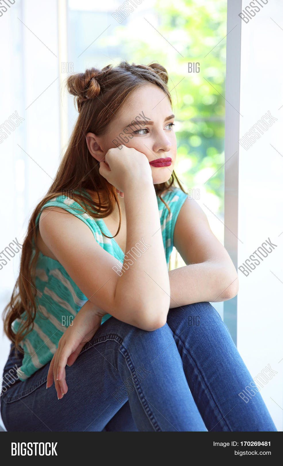 Sad Teenage Girl Image & Photo (Free Trial) | Bigstock