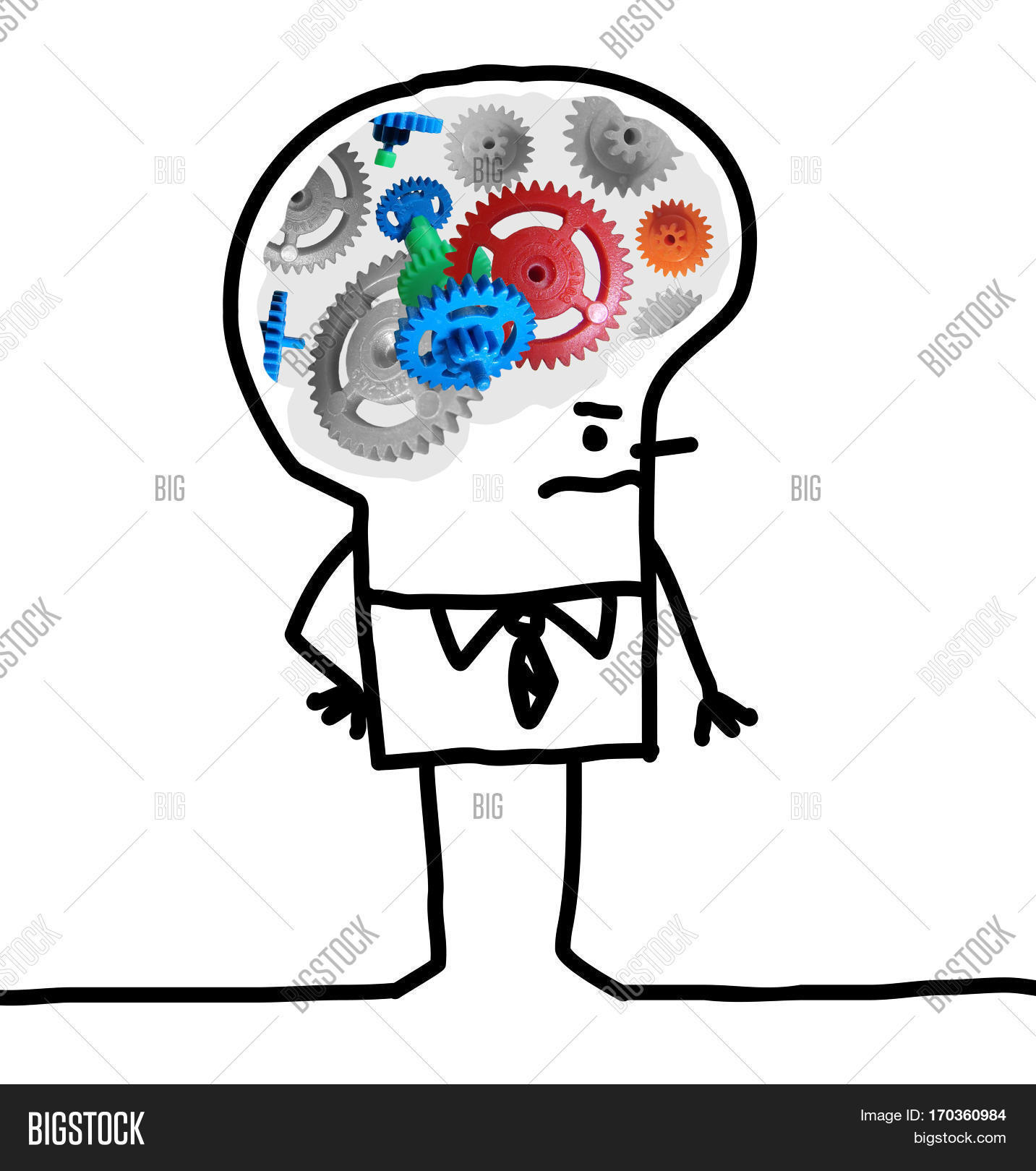 Cartoon Big Brain Man Image & Photo (Free Trial) | Bigstock