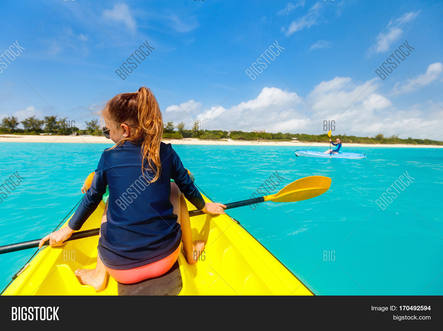 Family Kids Paddling Image & Photo (Free Trial) | Bigstock