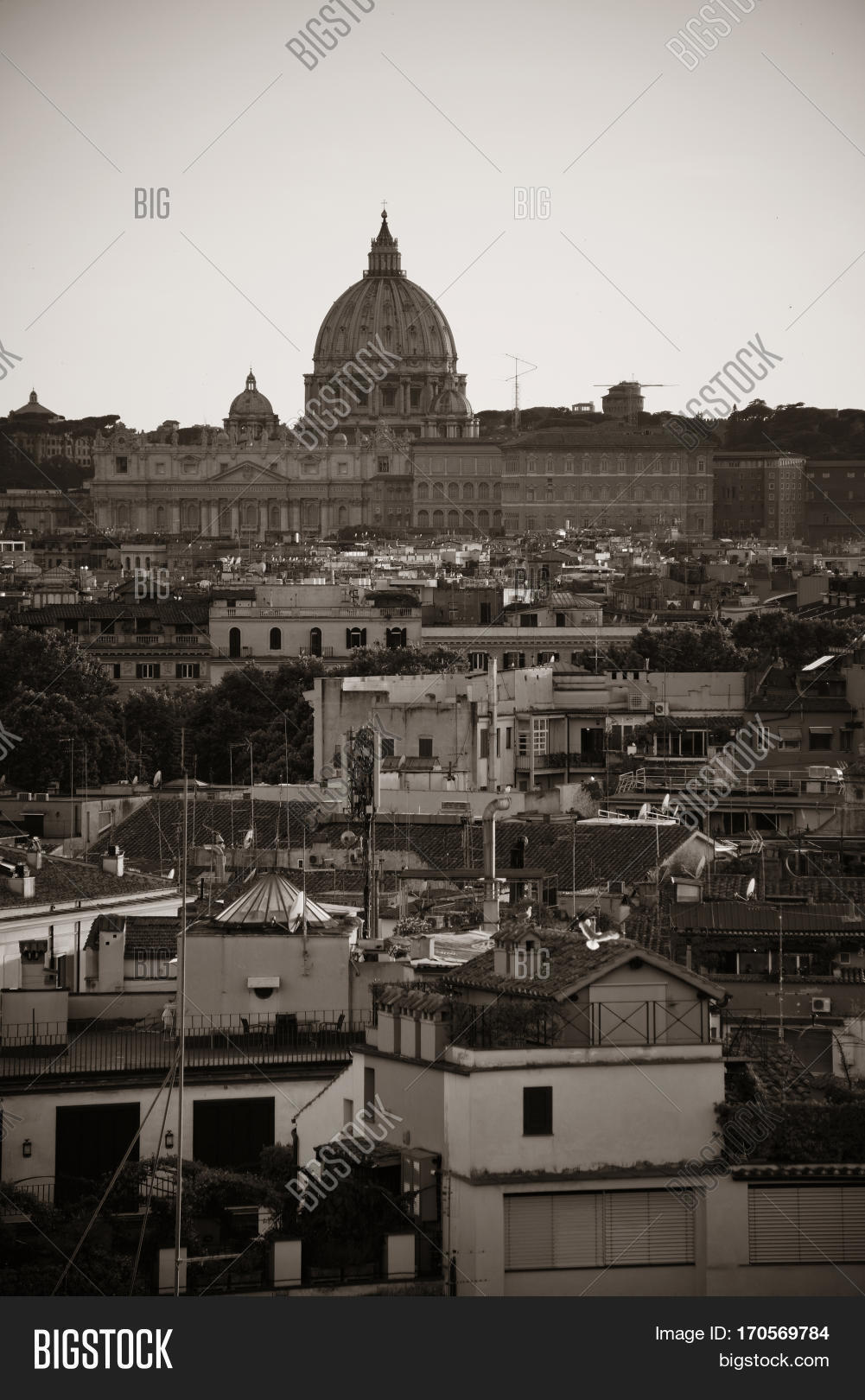 Rome Rooftop View St Image & Photo (Free Trial) | Bigstock