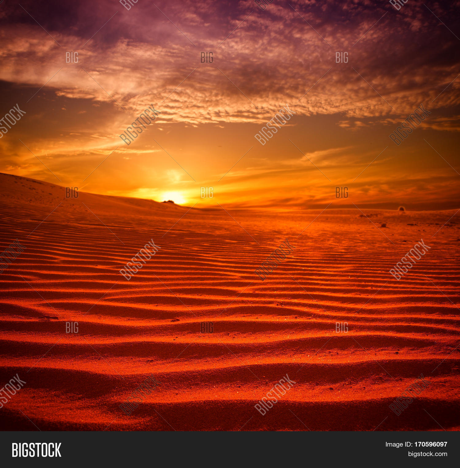 Sunset Over Sahara Image & Photo (Free Trial) | Bigstock