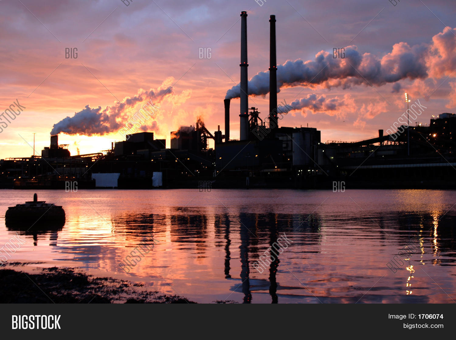 Factory Whith Smoke Image & Photo (Free Trial) | Bigstock