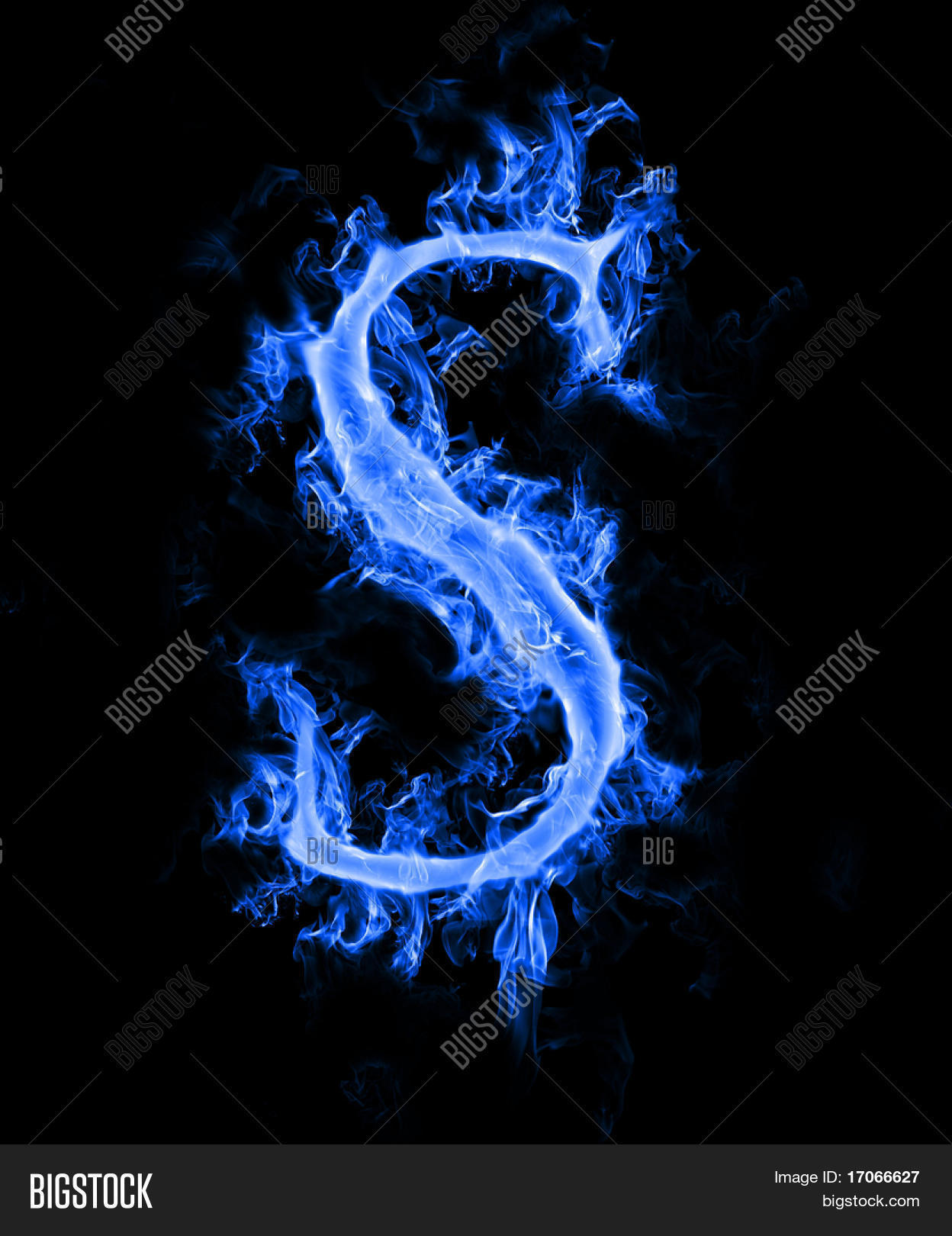 Blue Smoke Letter "S" Image & Photo (Free Trial) | Bigstock