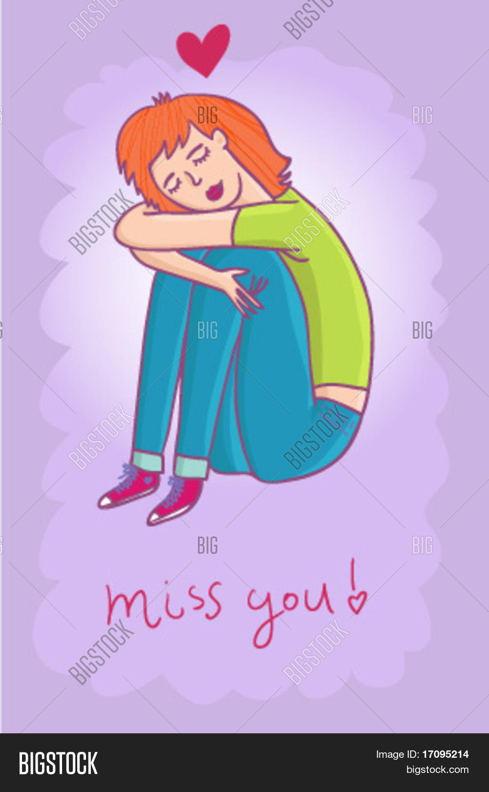 Miss You - Cute Vector & Photo (Free Trial) | Bigstock