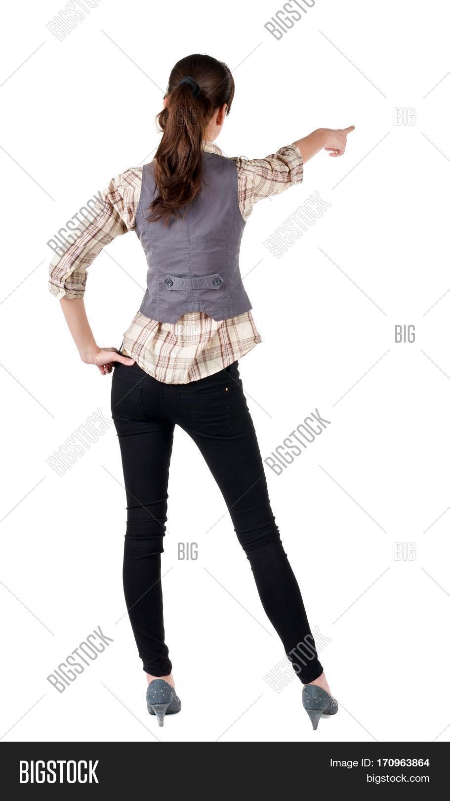 Woman Pointing. Back Image & Photo (Free Trial) | Bigstock