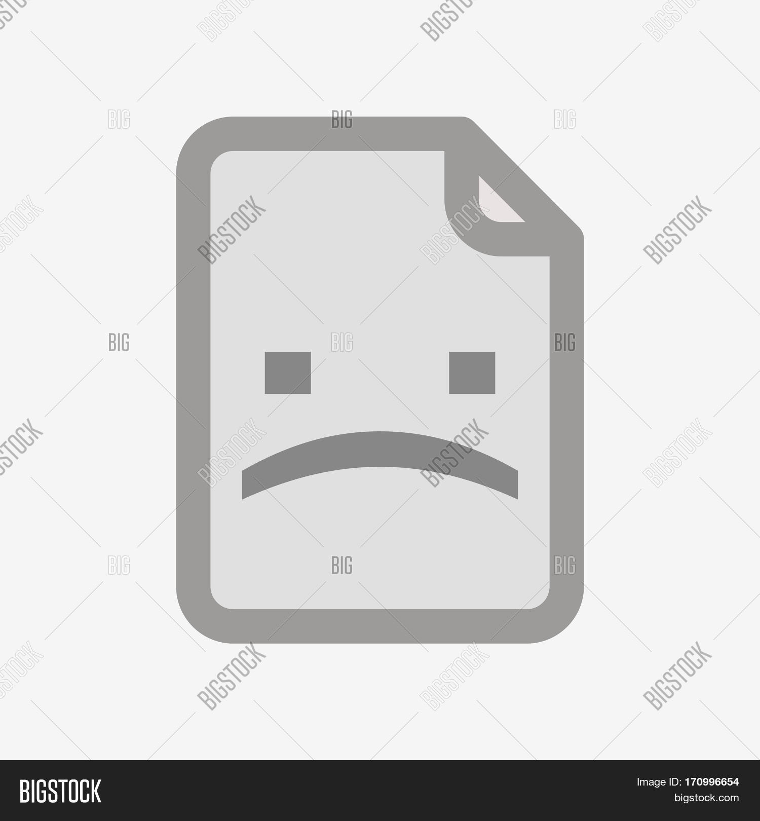 Isolated Document Sad Vector & Photo (Free Trial) | Bigstock