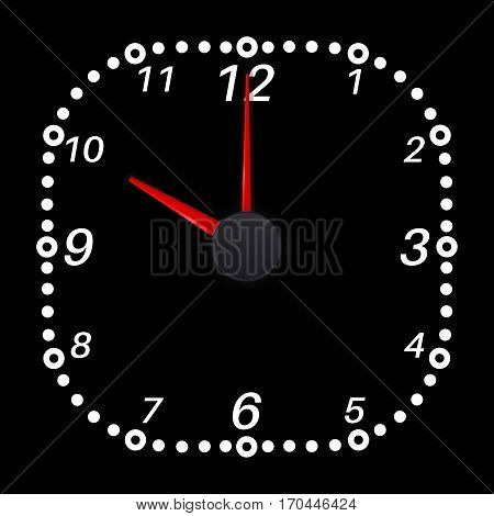 Black Clock Face. Vector & Photo (Free Trial) | Bigstock