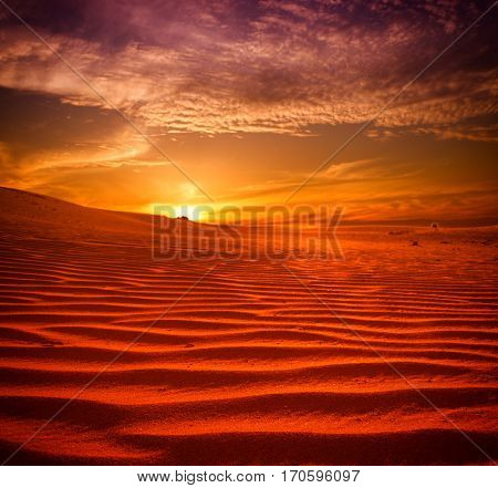 Sunset Over Sahara Image & Photo (Free Trial) | Bigstock