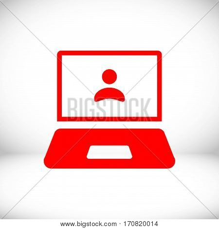 Laptop User Icon Vector & Photo (Free Trial) | Bigstock
