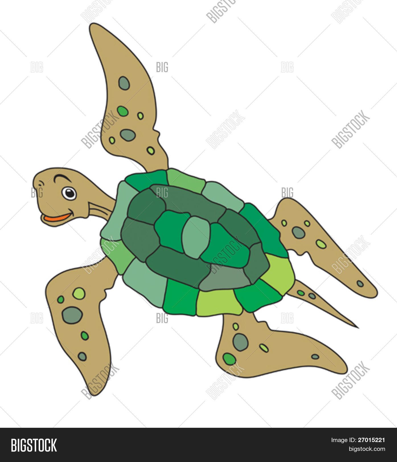 Sea Turtle Cartoon Vector & Photo (Free Trial) | Bigstock