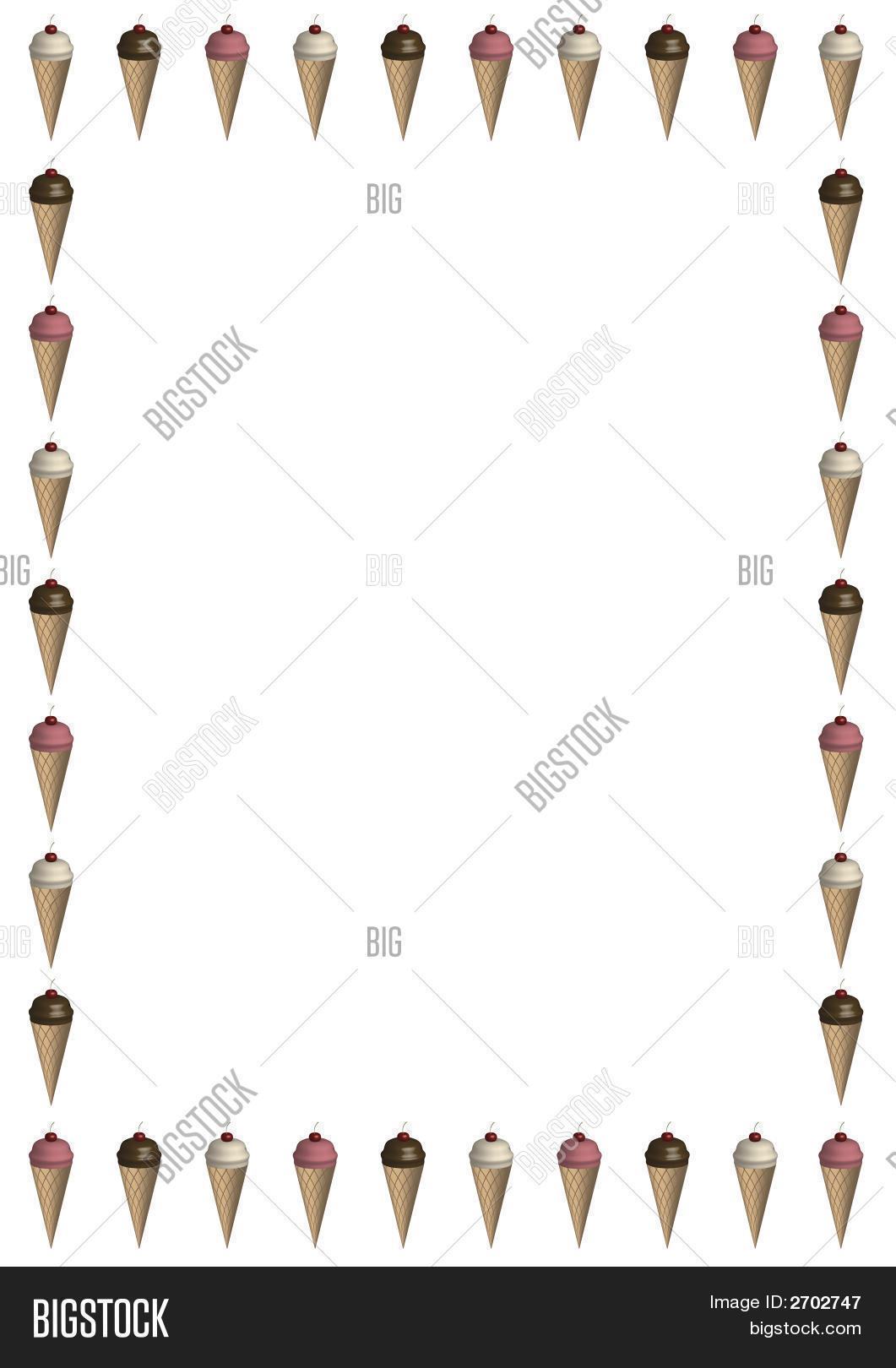 Ice Cream Border White Image & Photo (Free Trial) | Bigstock