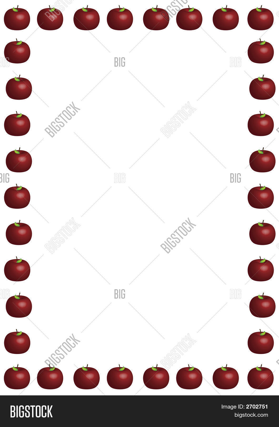 Red Apple Border Large Image & Photo (Free Trial) | Bigstock